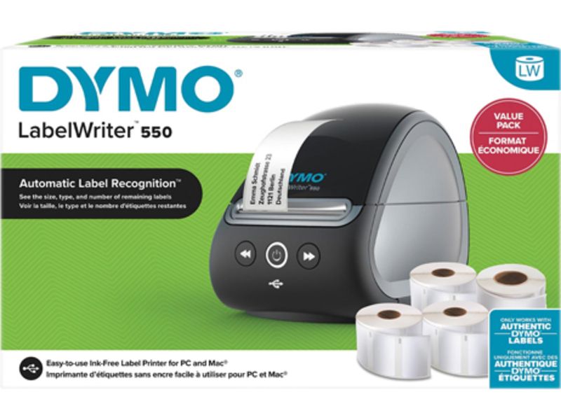Dymo LabelWriter 550 + 4 rollen labels Labelprinter kopen? | PrintAbout