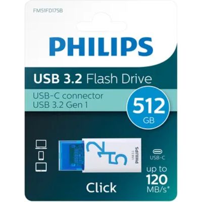 Acheter Philips 3.2-stick Click 512GB USB-C Clé USB ? | PrintAbout
