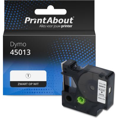 Dymo 45013 Tape Zwart op wit (S0720530) (12 mm) kopen? | PrintAbout